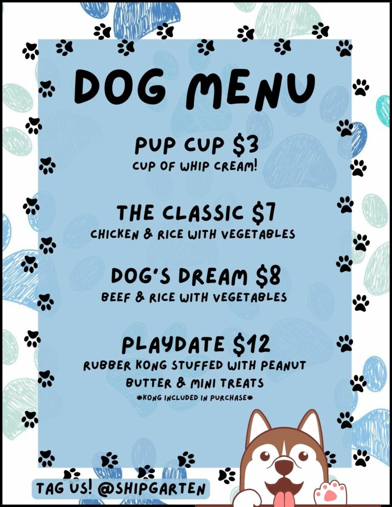 Dog Menu’s at Shipgarten: The Dog Friendly Biergarten - Shipgarten