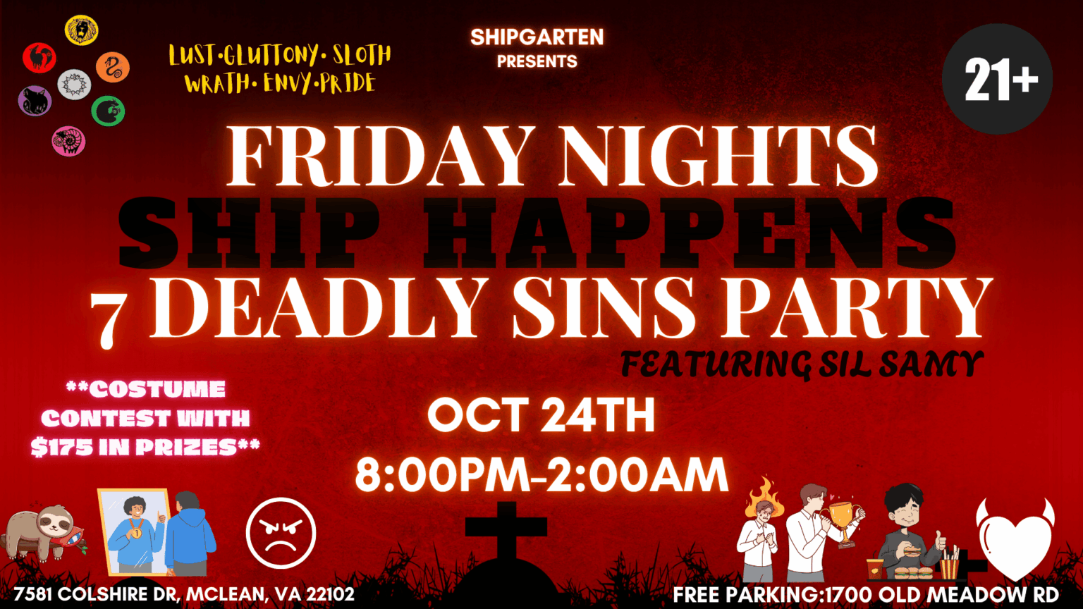 Friday Nights: Ship Happens 7 Deadly Sins Party - Shipgarten
